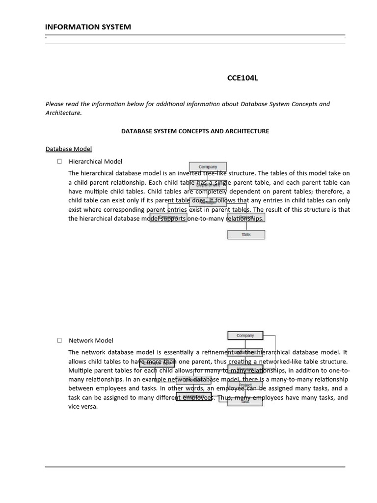 CCE104L Handout 2 | PDF | Databases | Hierarchy