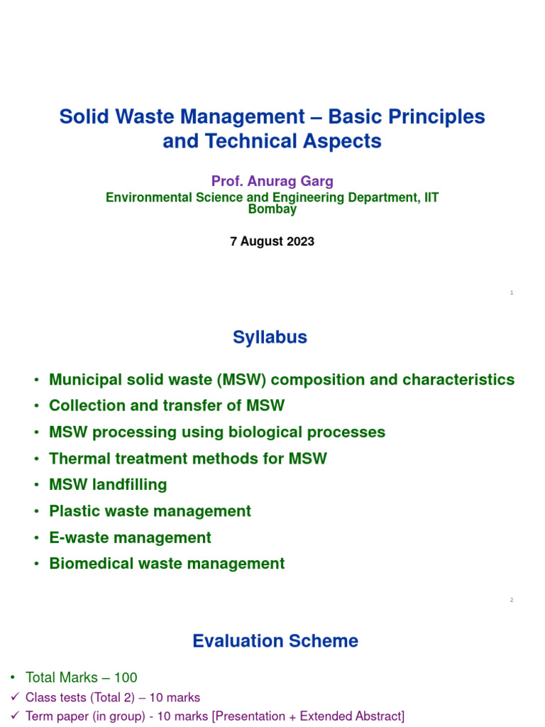 1 IntroductionWaste Composition | PDF | Municipal Solid Waste | Waste