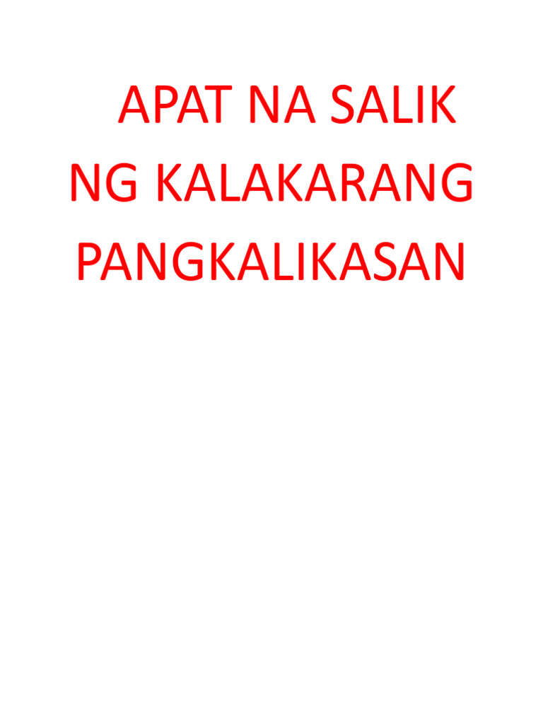 Apat Na Salik NG Kalakarang Pangkalikasan | PDF