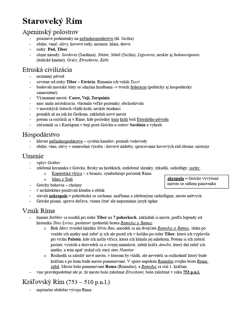 DEJ Rím Dlhý | PDF