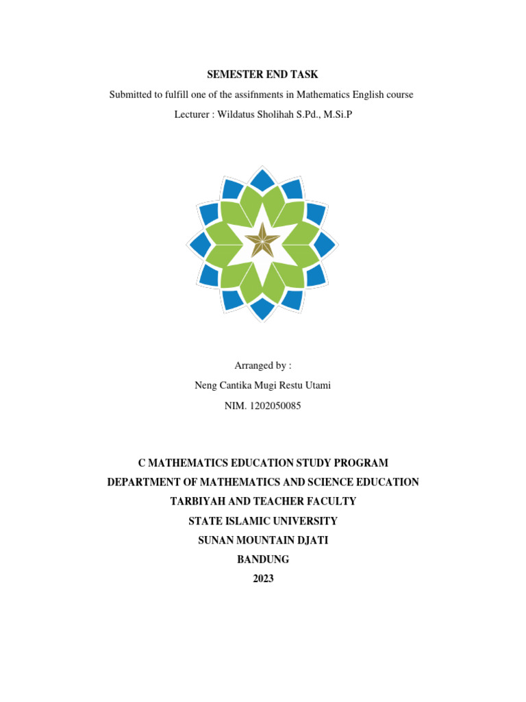 Neng Cantika Mugi Restu Utami - Semester End Task | PDF | Science