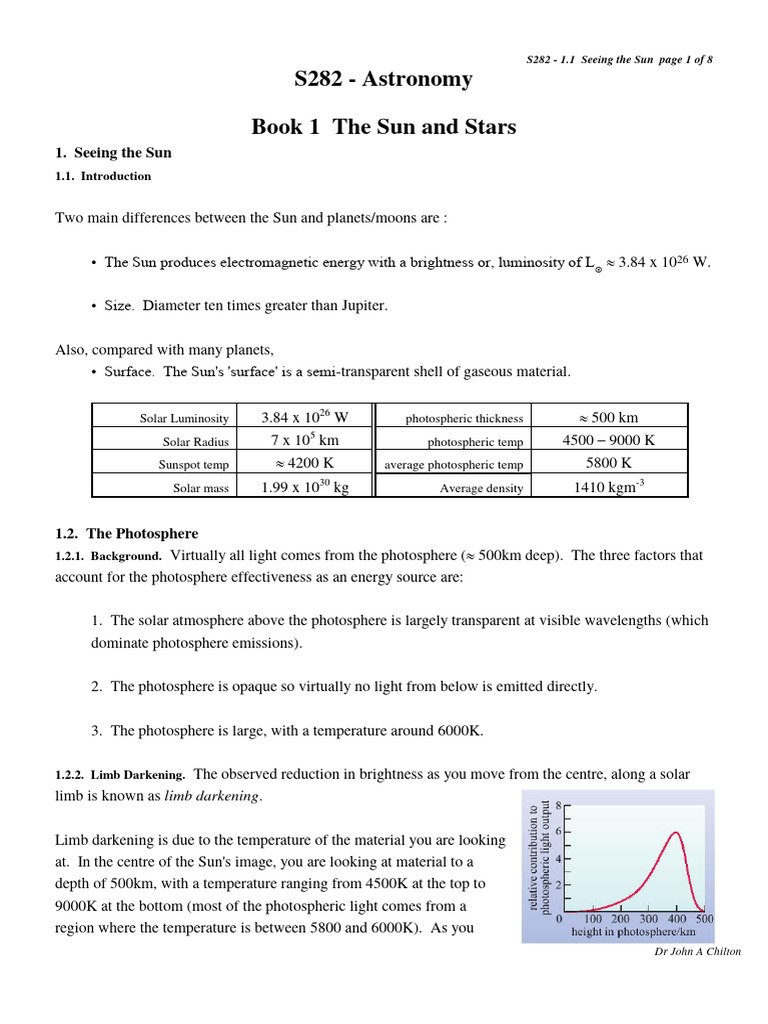 Book1 1 | PDF | Sun | Stellar Astronomy