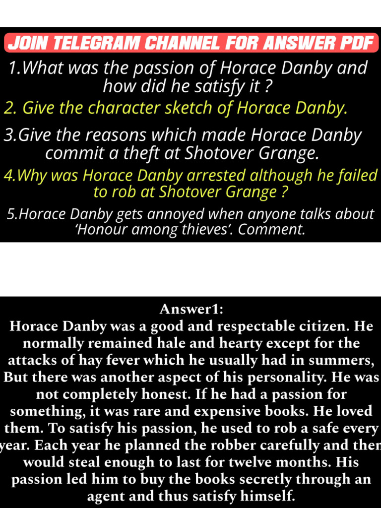 A Question of Trust Important Questions | PDF