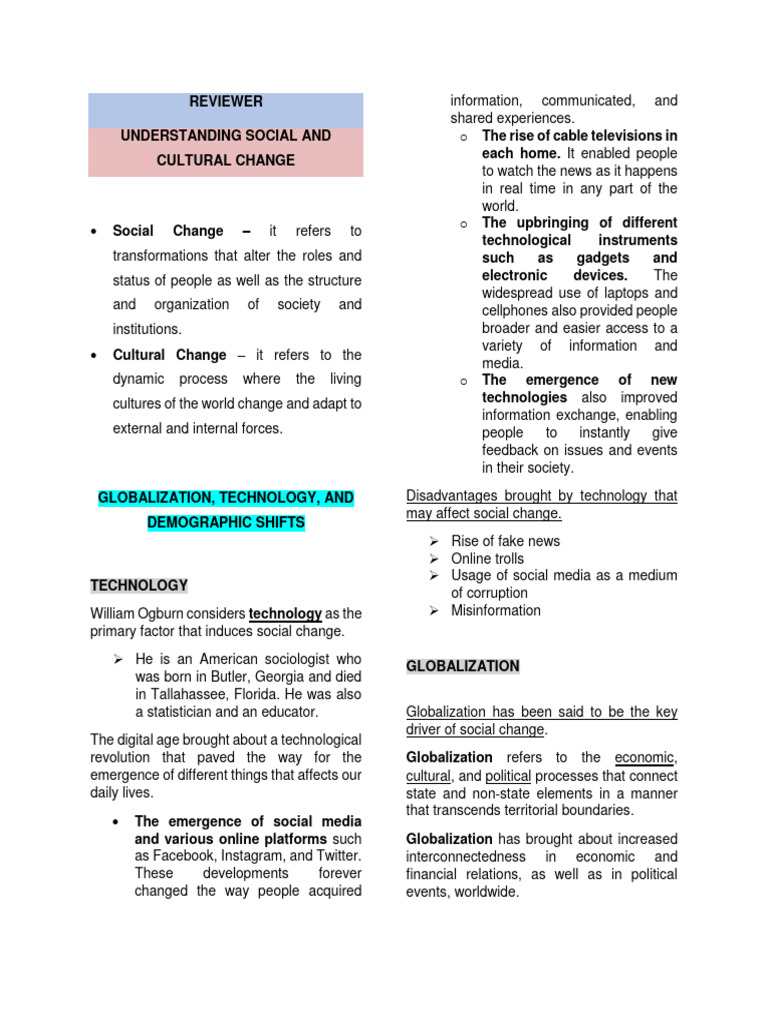 Social and Cultural Change Dynamics | PDF | Politics | History
