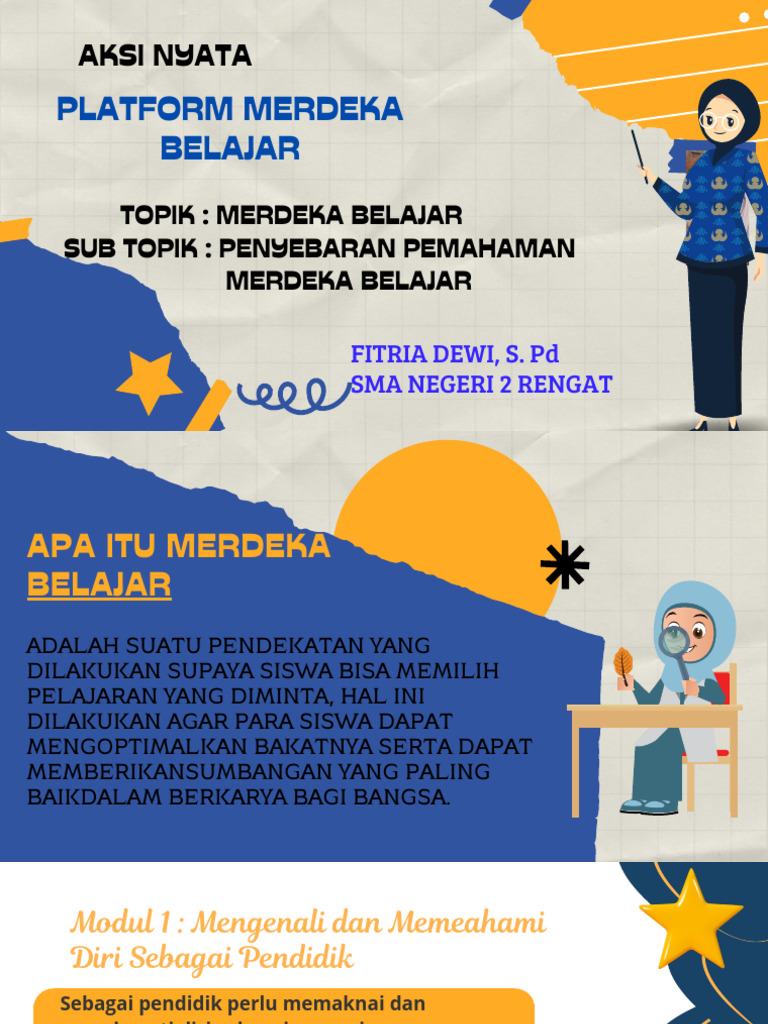 MERDEKA BELAJAR Aksi Nyata Oleh Fitria Dewi, S.PD | PDF | Karier ...