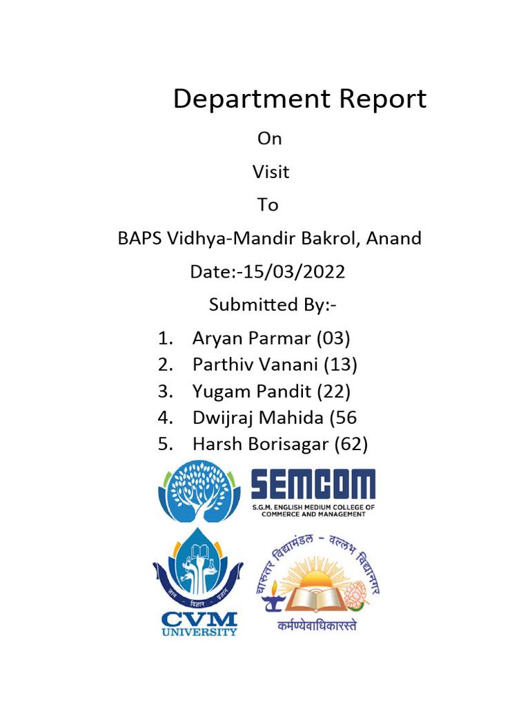 Department Report | PDF