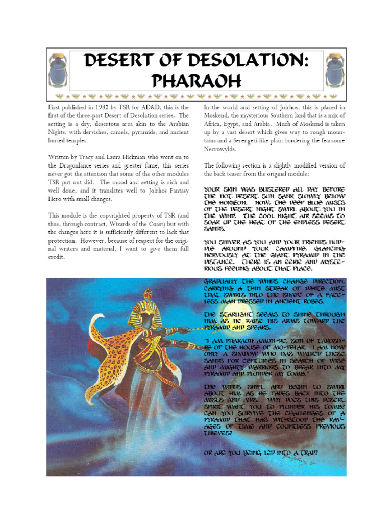 Desert of Desolation - Pharaoh - PDF | PDF