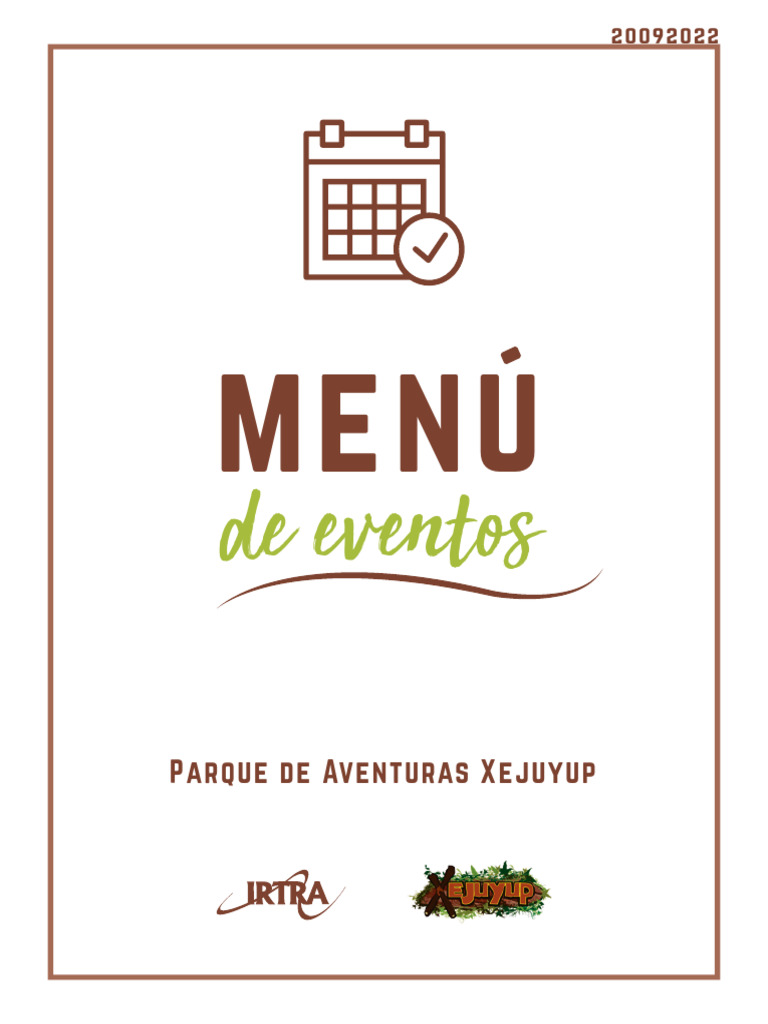 Menú de Eventos en Xejuyup | PDF