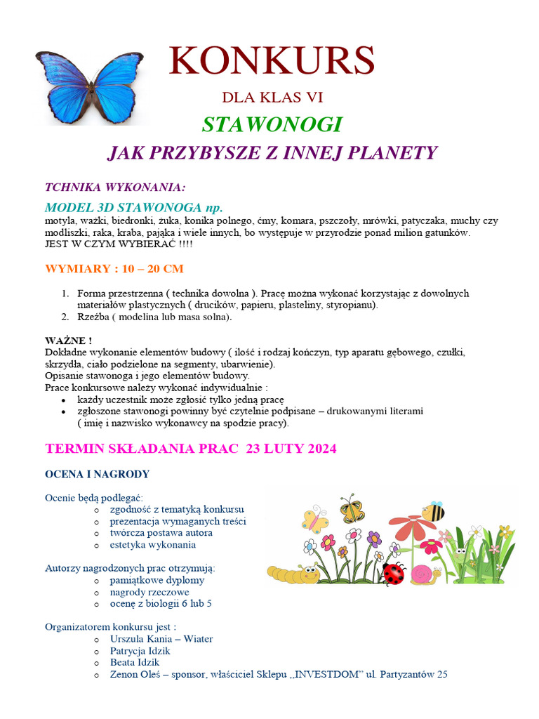 KONKURS Owady 3 | PDF