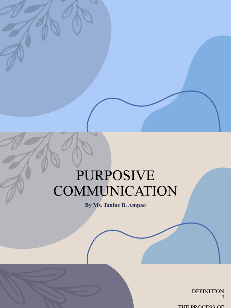 Understanding Purposive Communication | PDF | Communication | Human ...