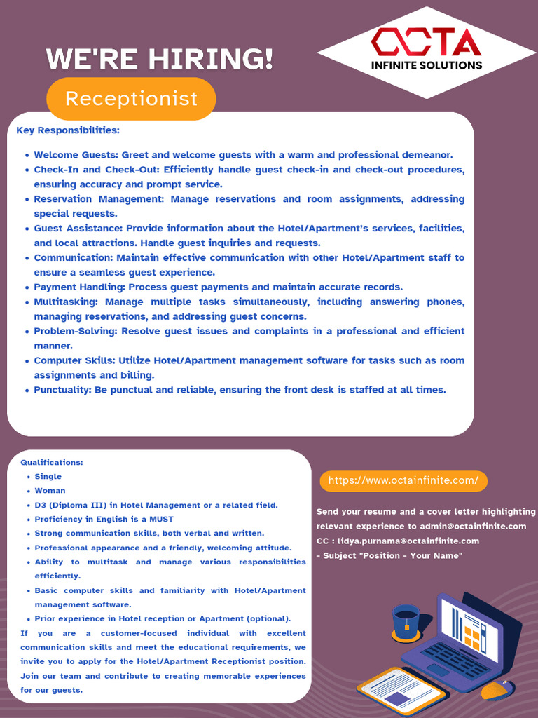 Hotel Receptionist Job Description | PDF | Art