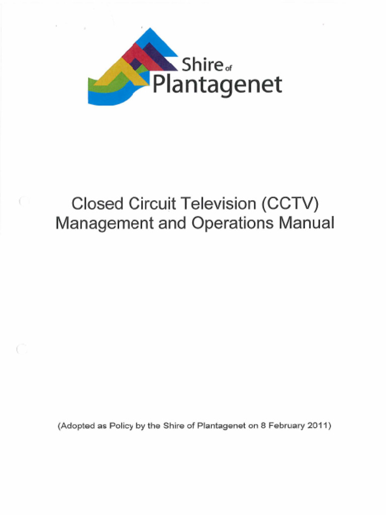 VERY IMP Closed Circuit Television (CCTV) Management and Operations ...