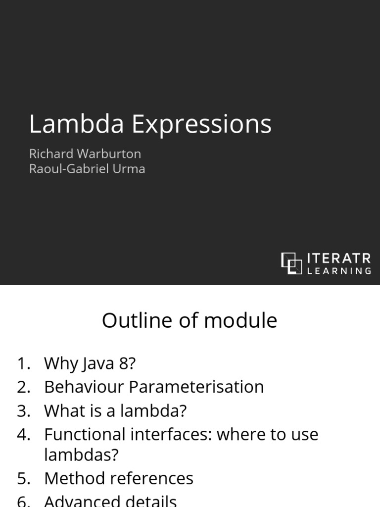 Part 1 - Lambda Expressions | PDF | Anonymous Function | Parameter ... Part 1 - Lambda Expressions | PDF | Anonymous Function | Parameter ...