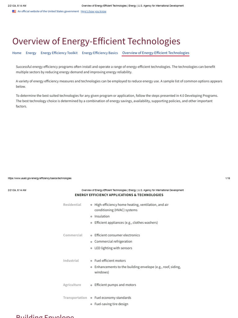 Energy-Efficient Technologies Overview | PDF | Efficient Energy Use ...