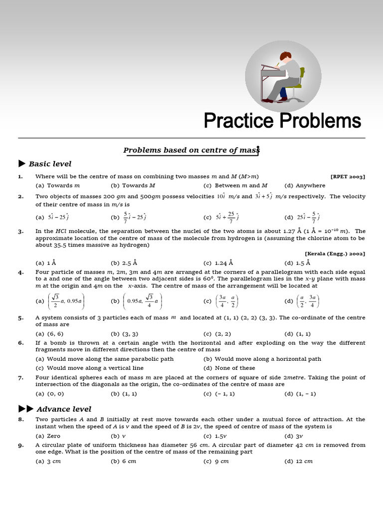 Rotational Motion - Practice Problems | PDF | Rotation Around A Fixed Axis | Angular Momentum