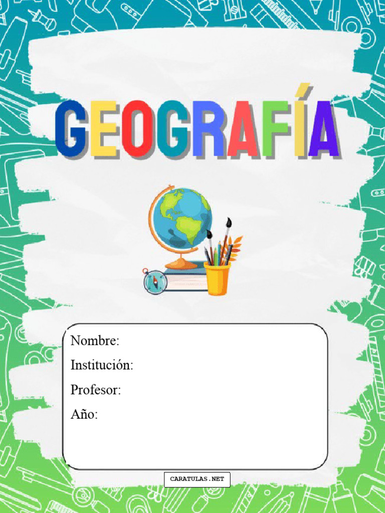 Caratulas de Geografia | PDF