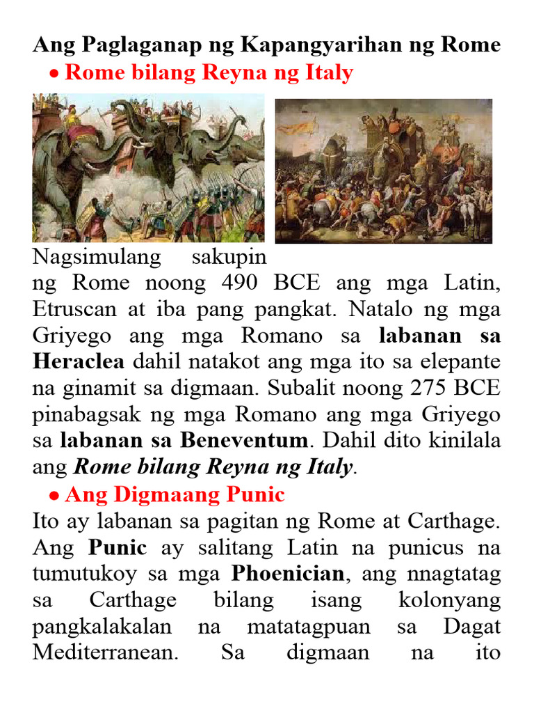 Q2W2Ang Paglaganap NG Kapangyarihan NG Rome | PDF