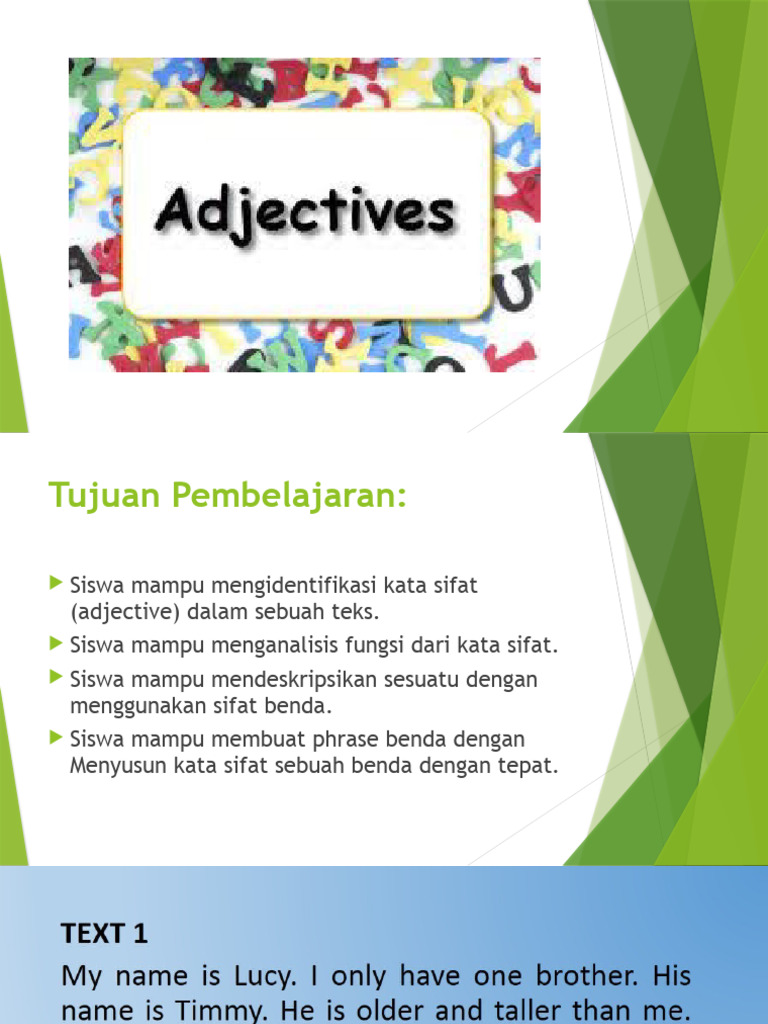 Materi Susunan Adjective Order | PDF