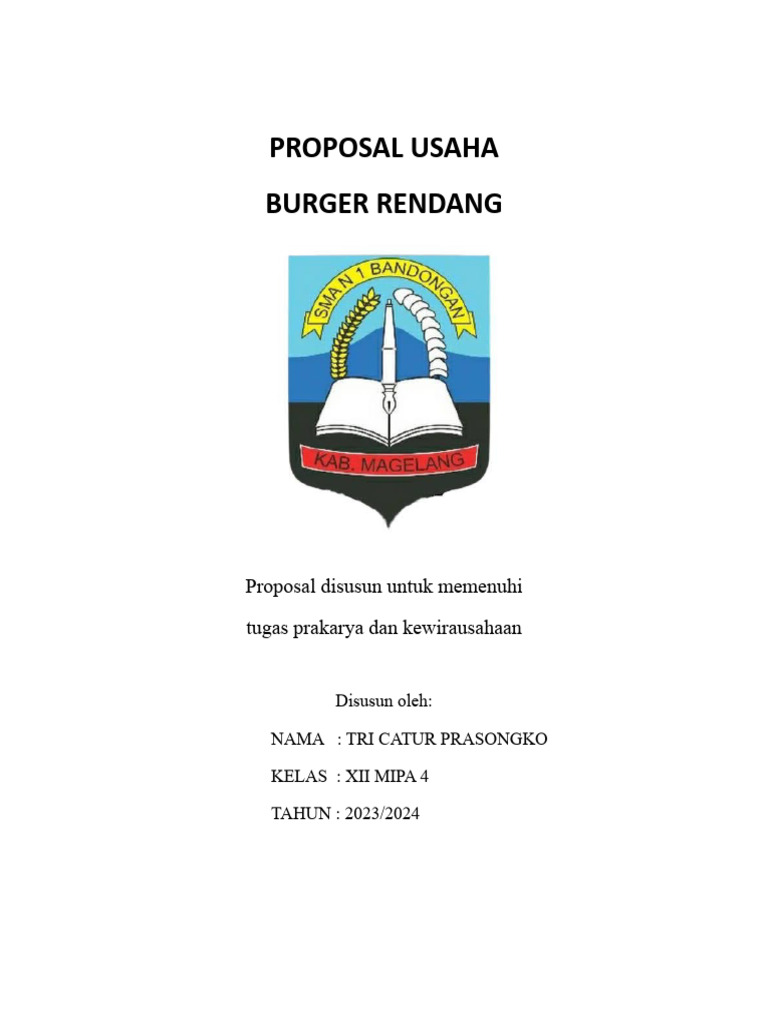 Prop - Kokohhhh (Burger Rendang) | PDF | Bisnis