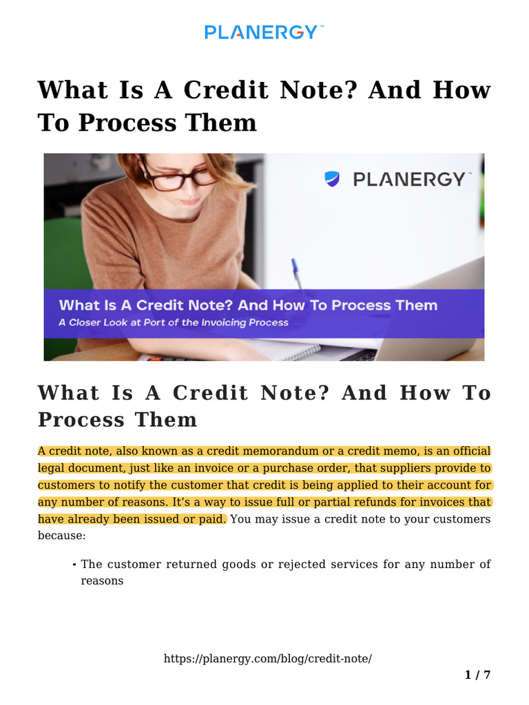 Credit Note | PDF | Debits And Credits | Invoice