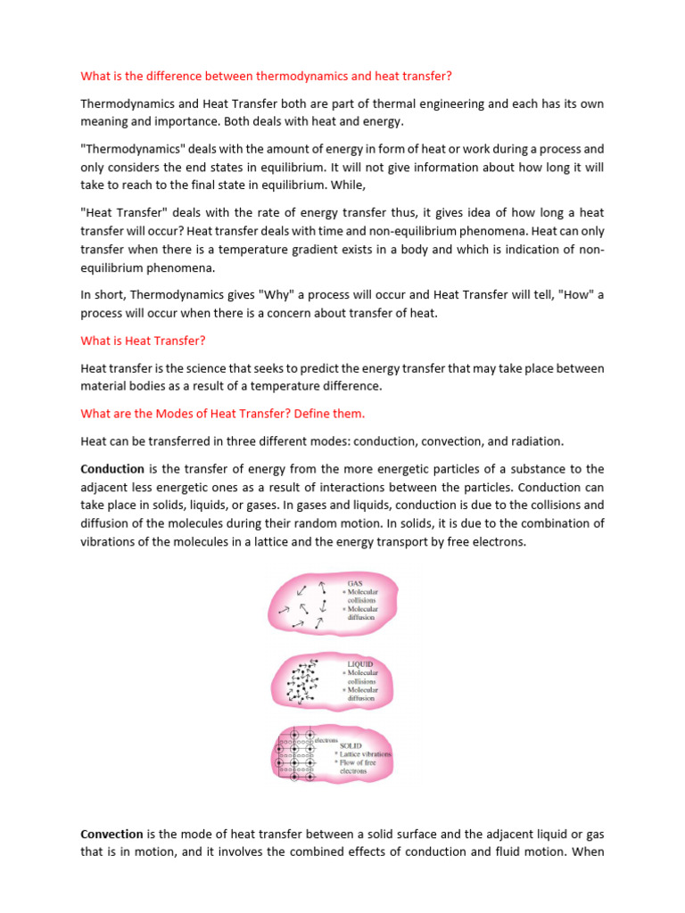 Conduction Lecture 1 Pdf Heat Transfer Thermal Conduction