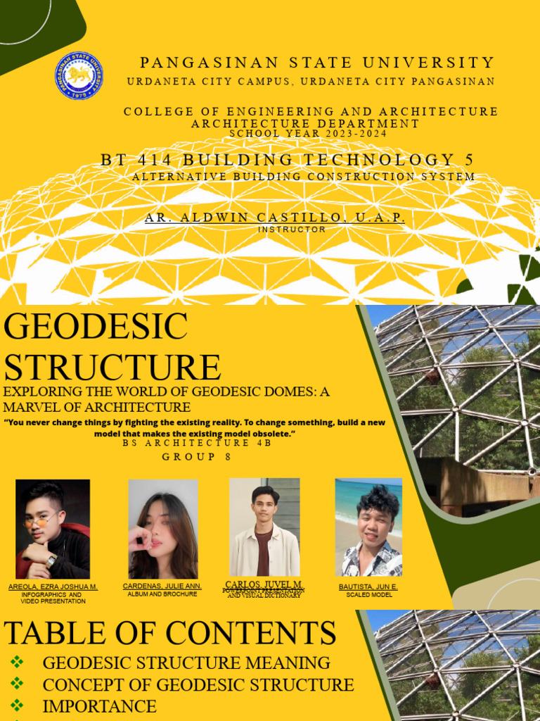 Geodesic Structure | Download Free PDF | Dome