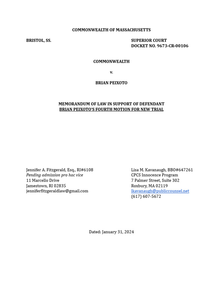 Memo of Law ISO Motion For New Trial | PDF | Legal Procedure | Judiciaries