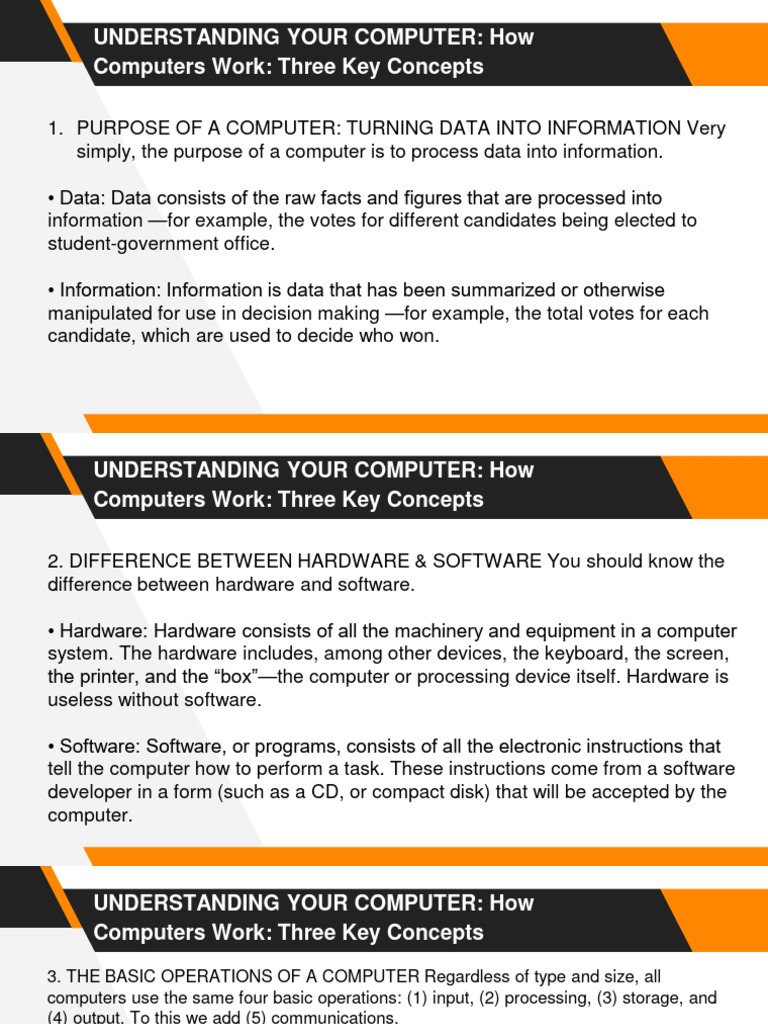 Key Concepts of Computer Functionality | PDF
