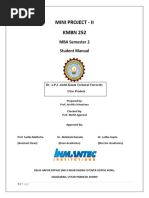 Aktu Mini Project Guidelines 2025 For MBA | PDF