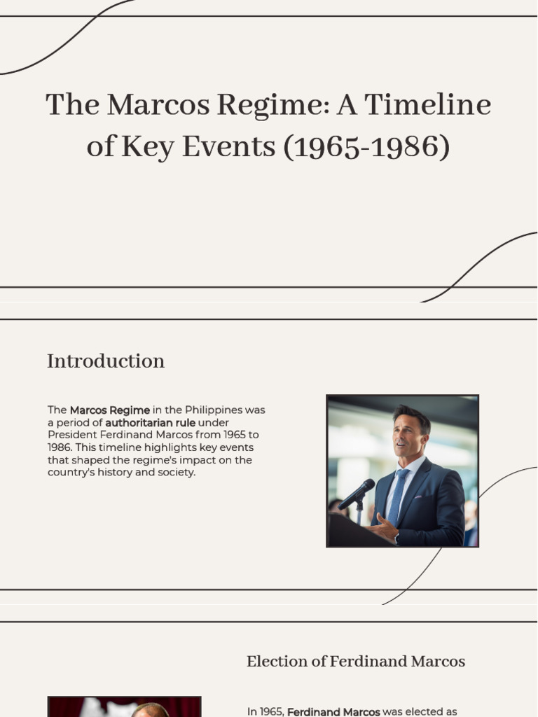 Marcos Regime Key Events Timeline | PDF | History