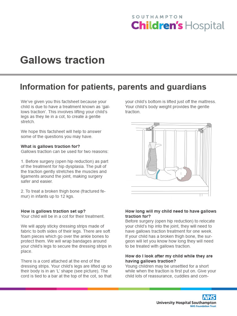 Gallows Traction 2163 PIL | PDF | Hip | Clinical Medicine