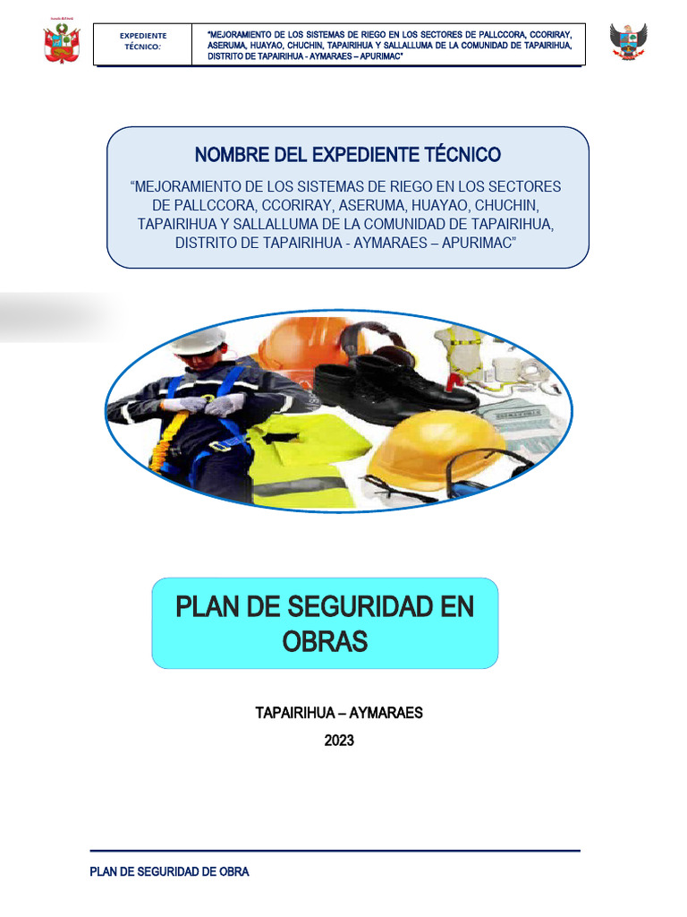 Plan de Seguridad en Obra | PDF | Seguridad y salud ocupacional | Planificación
