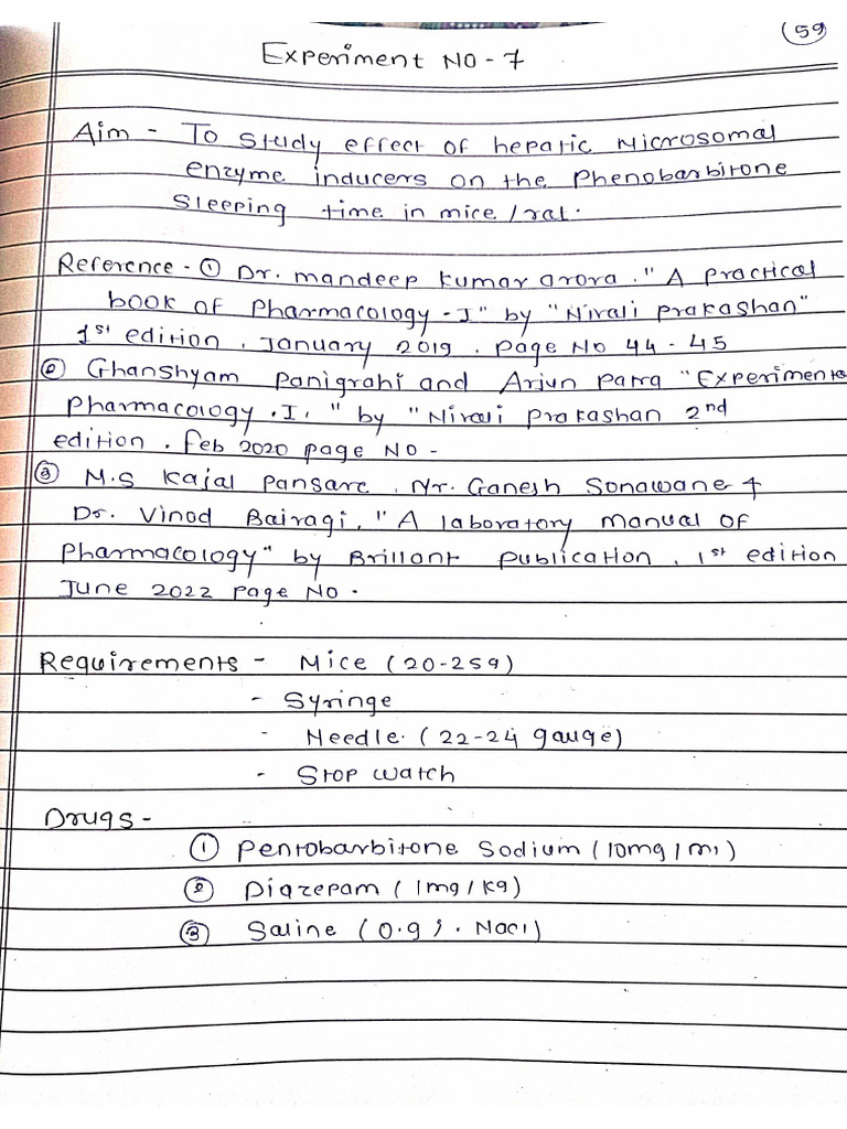 Pharmacology Exp No 7 | PDF