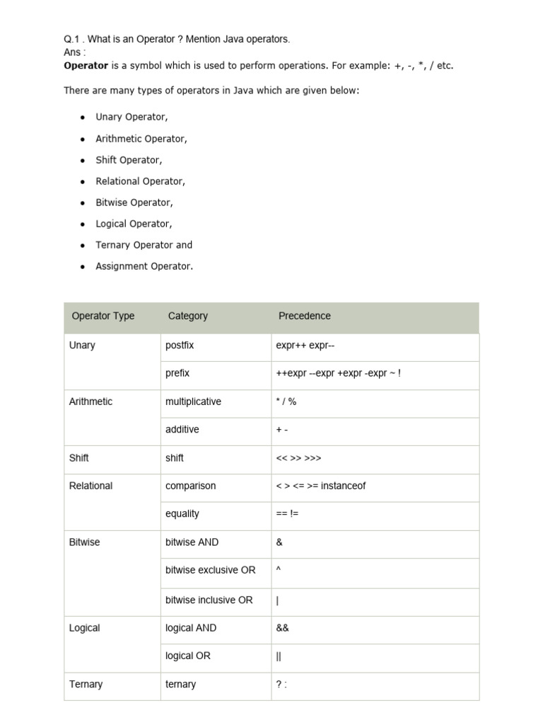 Java Operators | PDF | Control Flow | Boolean Data Type