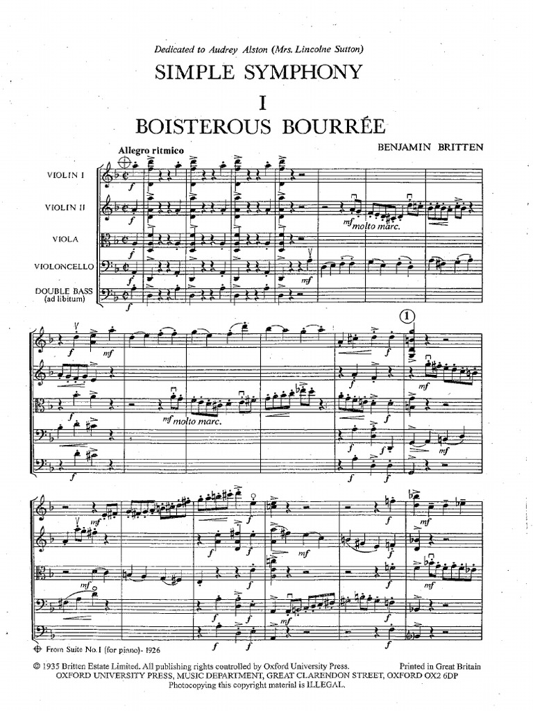 Simple Symphony - Boisterous Bourrée | PDF