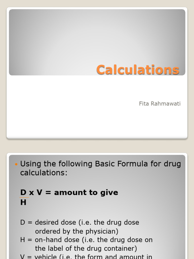 Calculations | PDF