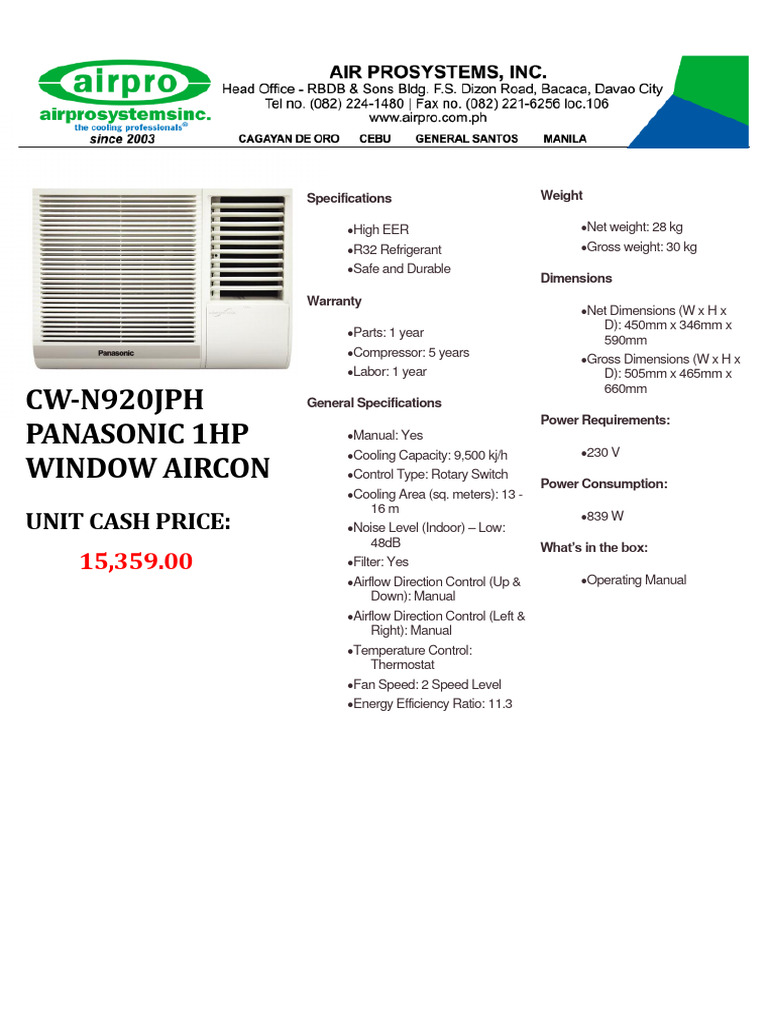 Airpro WT Acu | PDF