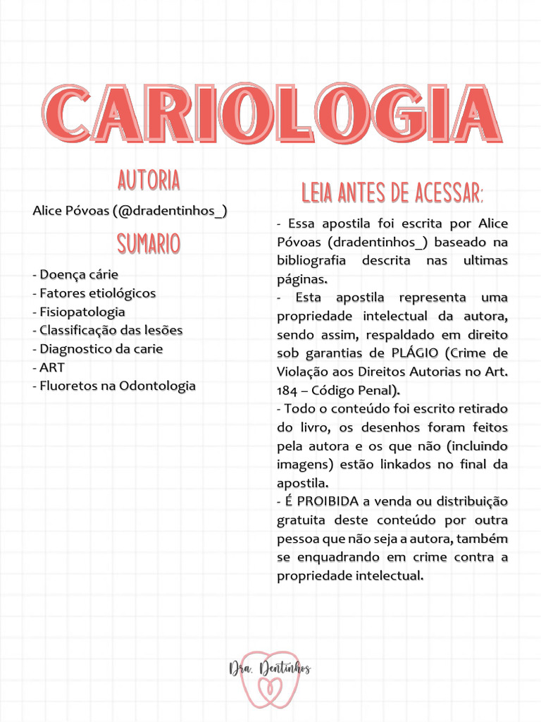 Cariologia Resumo | PDF