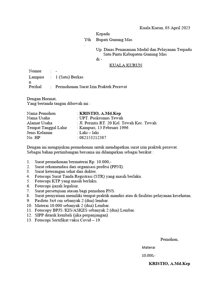 Permohonan SIPP | PDF