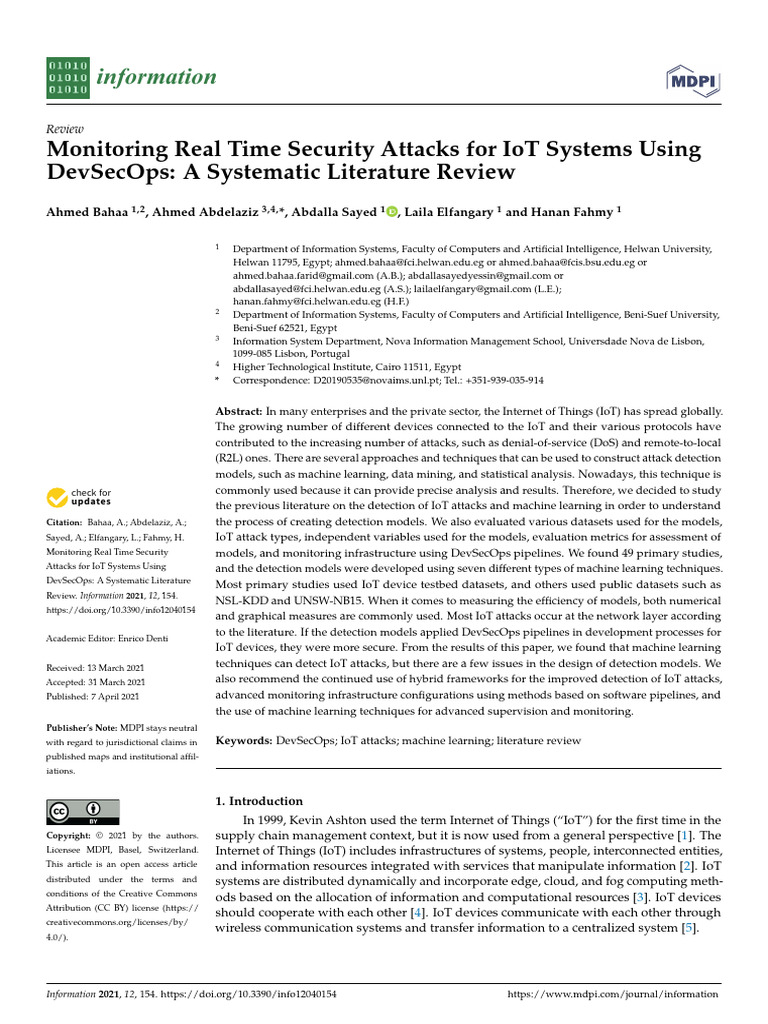 Information Monitoring Real Time Securit | PDF | Internet Of Things ...