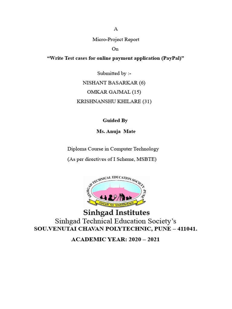 Sen Micro-Project Roll No. 6,15,31 | PDF | Operating System | Software