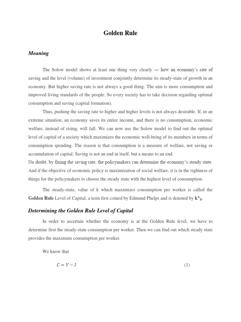 Meaning: Golden Rule | PDF