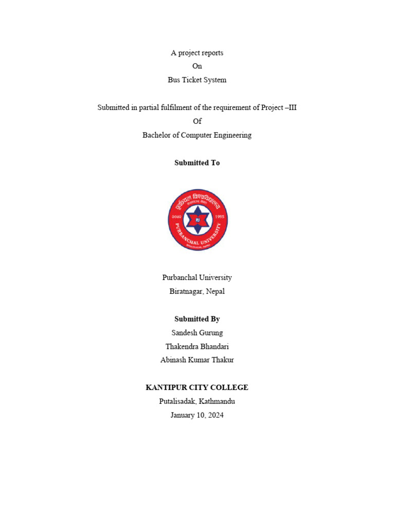 Bus Ticket System 12 Avinash and Bibek 1 | PDF | Ticket (Admission) | World Wide Web