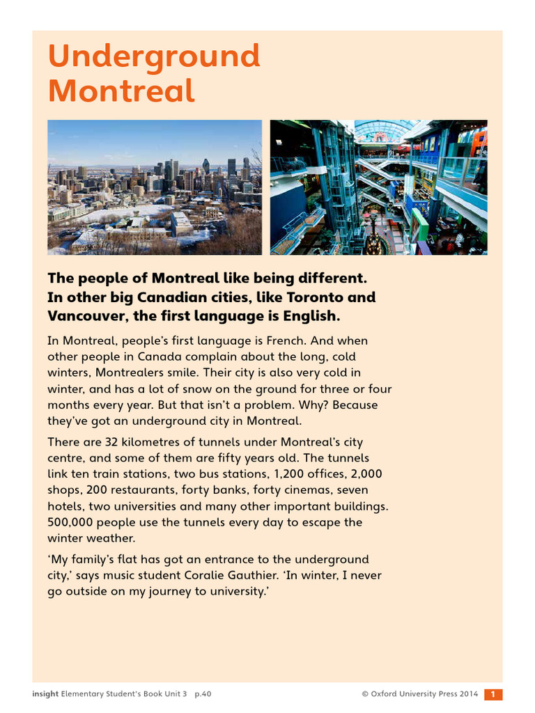 Underground Montreal | PDF | Travel