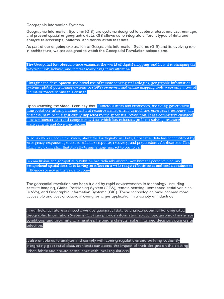 Geographic Information Systems | PDF | Geographic Information System | Computing