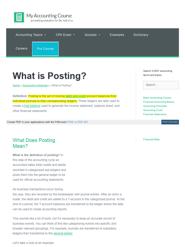 Posting | PDF | Finance & Money Management