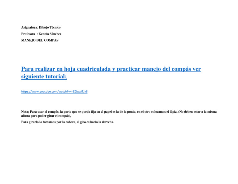 Ejercicio Manejo Del Compas | PDF
