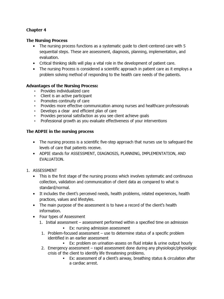FON-LEC Chapter 4 | PDF | Nursing | Medical Diagnosis