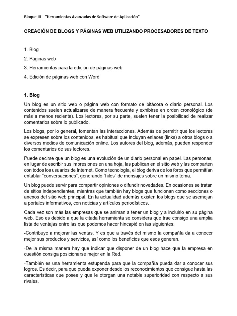 Bloque 3 - Herramientas Avanzadas de Software de Aplicacion | PDF