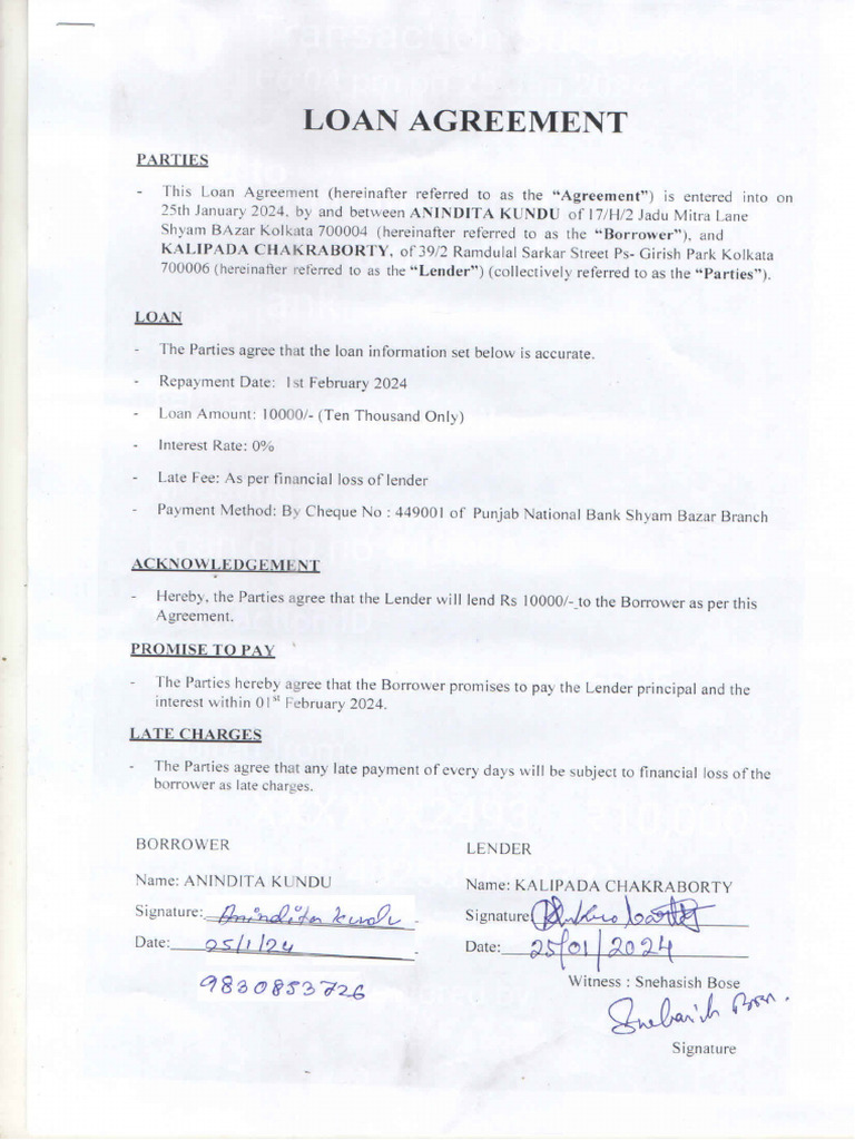 Anindita Kundu Loan Final | PDF